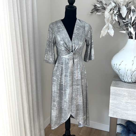 Dresses | Beautiful Silver Dress For Any Occasion Worn Only Once | Poshmark